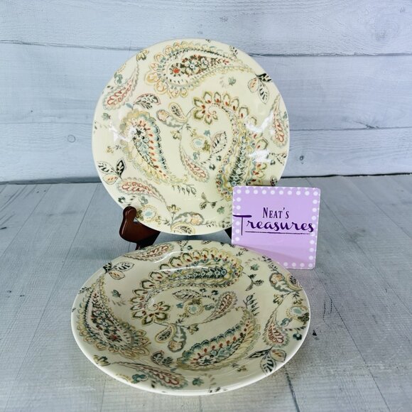 222 Fifth | Dining | 222 Fifth Indira Paisley Floral Cream Porcelain 78 ...